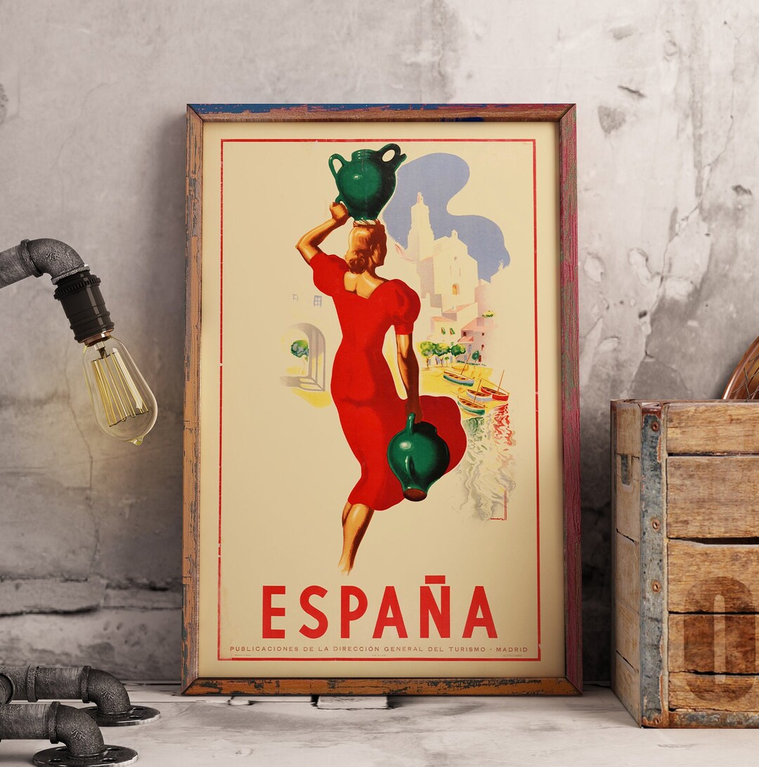 Spanish Vintage Poster/ Andalucia Print / Spanish Poster Wall Art ...