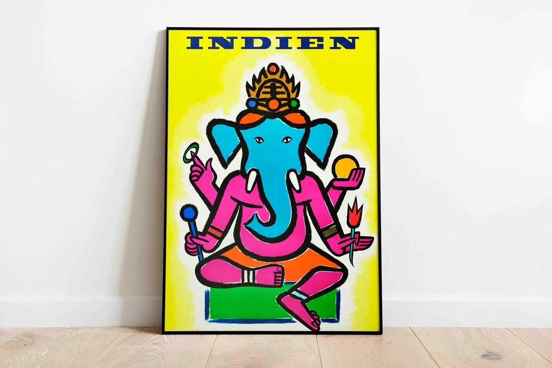 Vintage Indian Poster/ India Poster/ Retro Indian Print. Air India ...