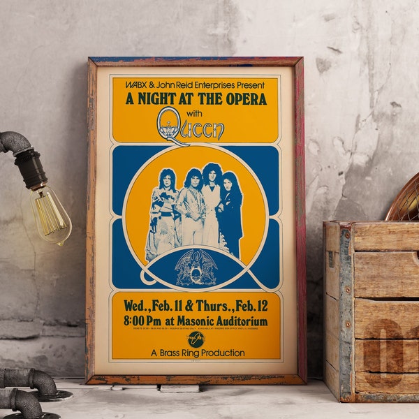 Queen Band Poster - Etsy