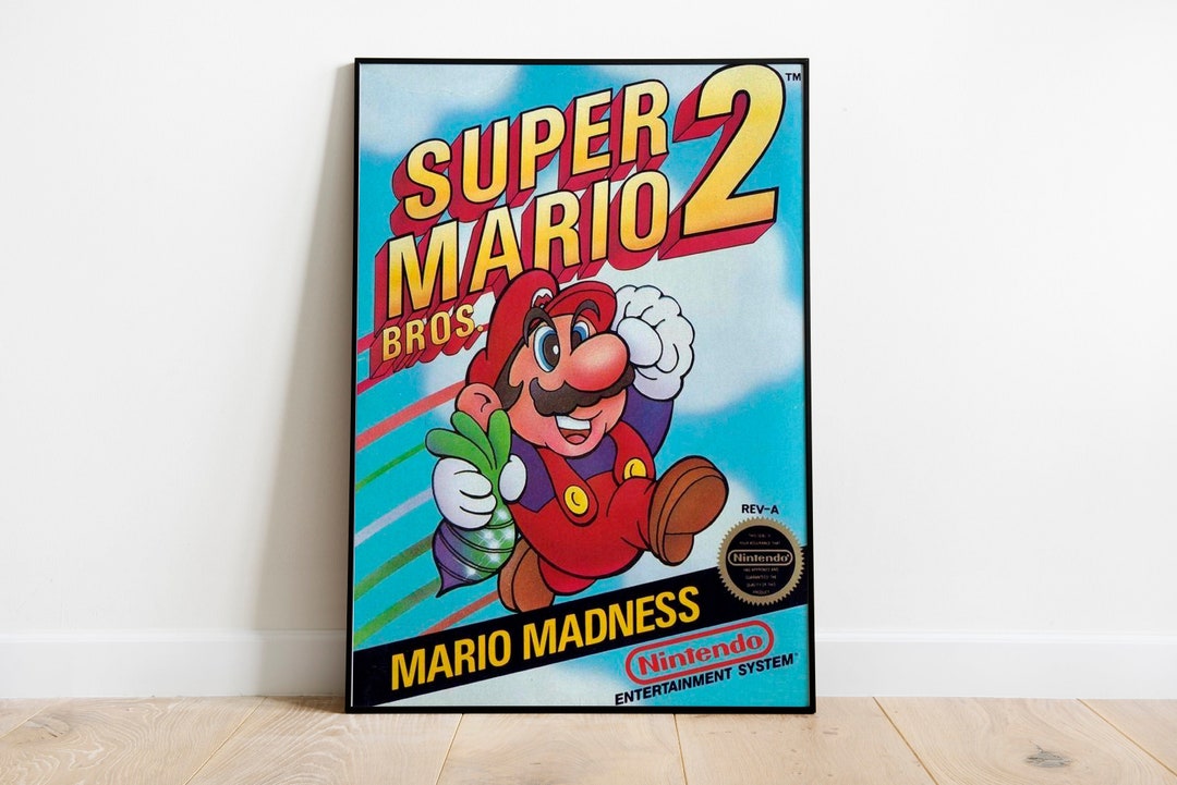 Super Mario Vintage Poster, Retro Video Games Print / Mario Bros Poster ...