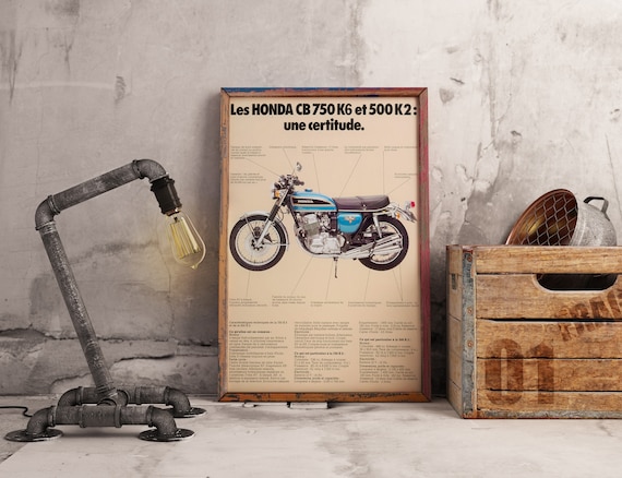 Honda Poster CB750 Four Print / Motorbike Poster / | Etsy