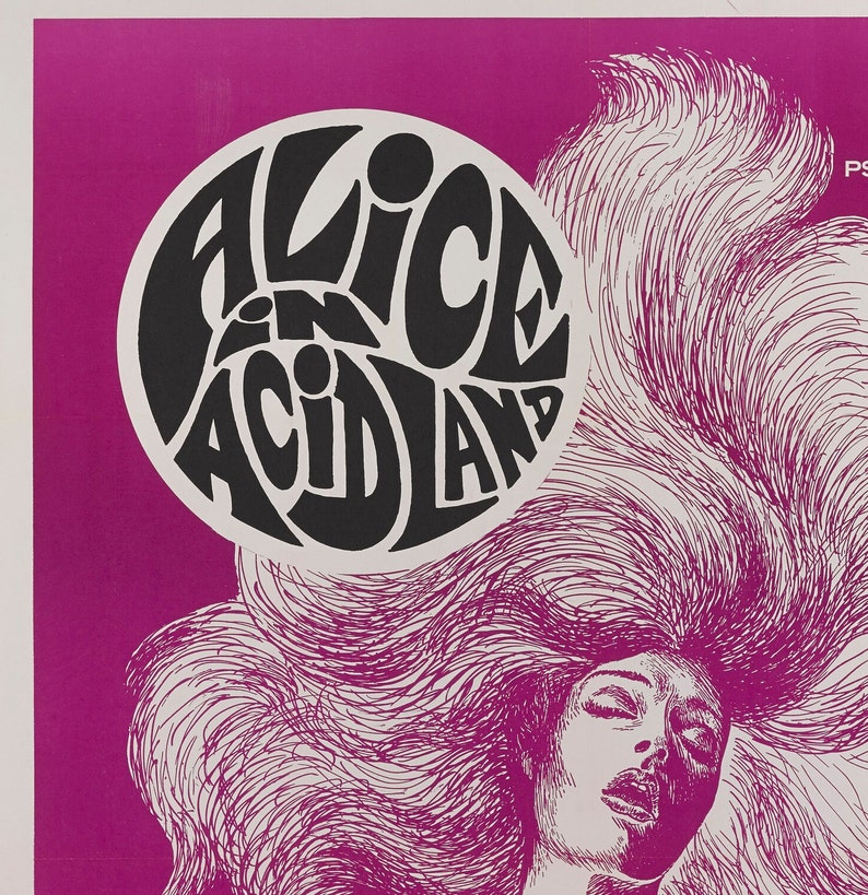 Alice in Acidland Poster Alice in Wonderland Psychedelic - Etsy