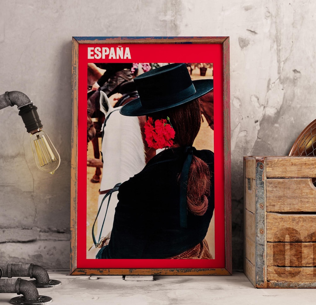 Spanish Woman Vintage Poster/ Sevilla Vintage Print / Spanish Poster ...