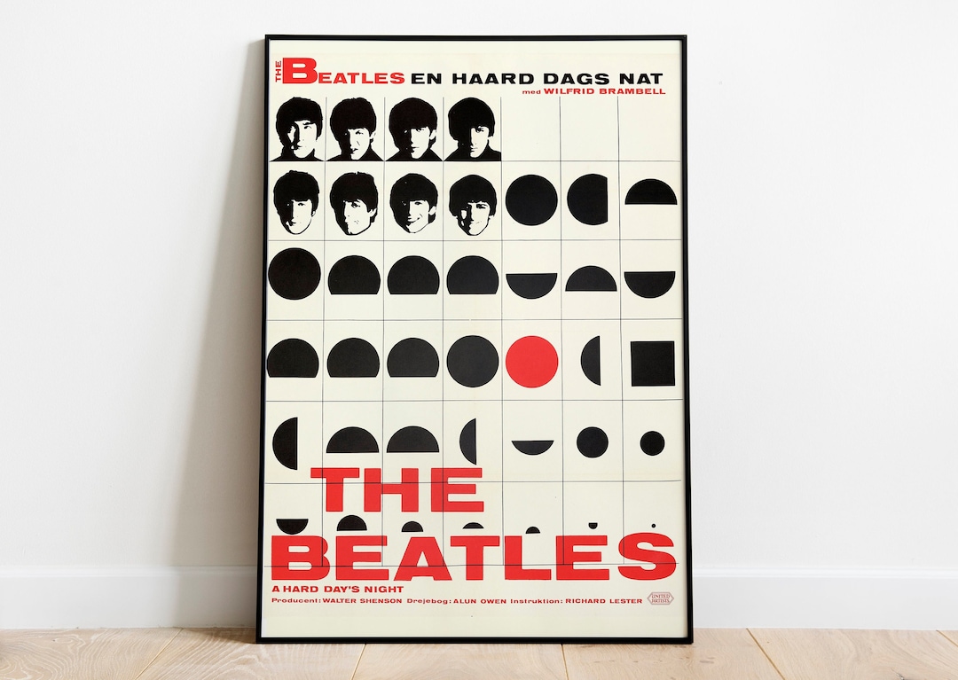 The Beatles Vintage Poster, the Beatles Rare Print, the Beatles Polish ...