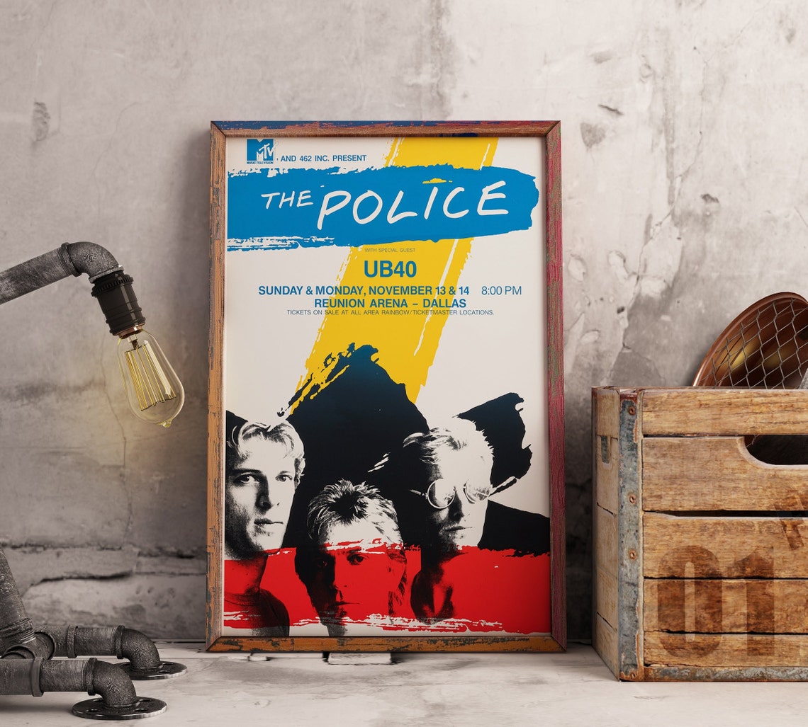 The Police Vintage Poster, the Police Print, the Police Concert Poster ...