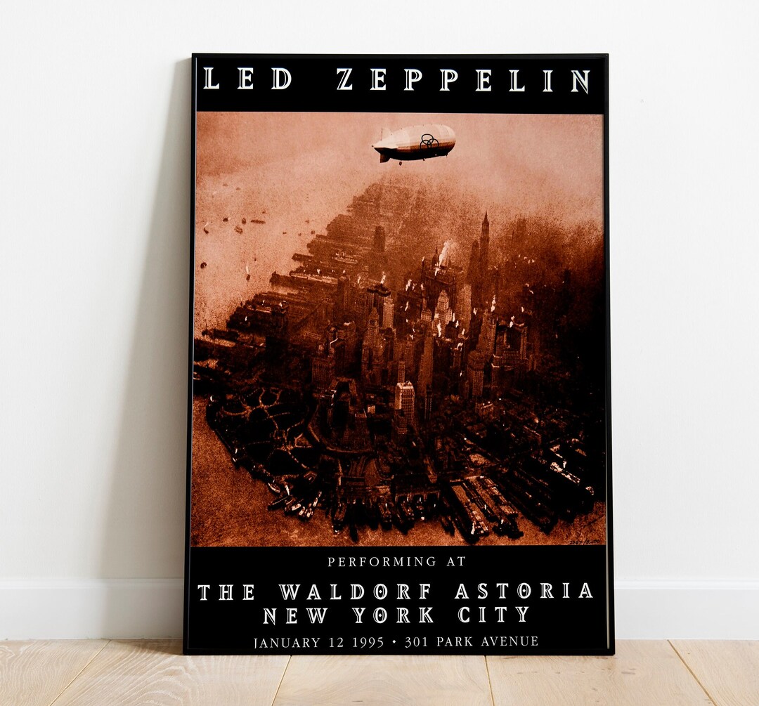 Led Zeppelin Vintage Poster, Led Zeppelin Rare Print, Led Zeppelin ...