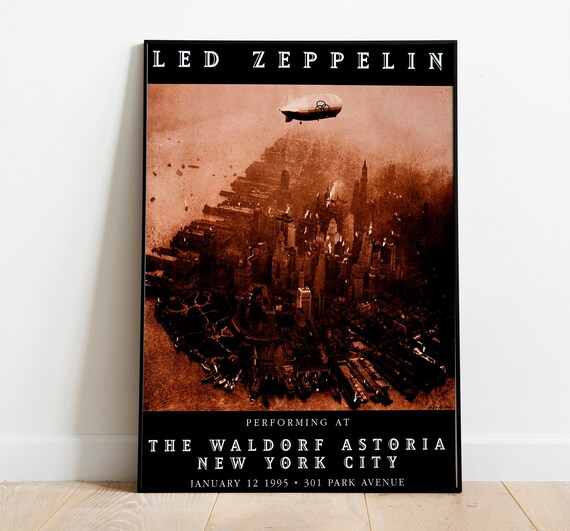 Led Zeppelin Vintage Poster Led Zeppelin Rare Print Led | Etsy