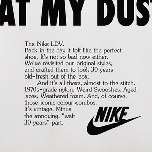 Nike Vintage Advertisement , Nike Retro Sneakers Poster / Vintage ...
