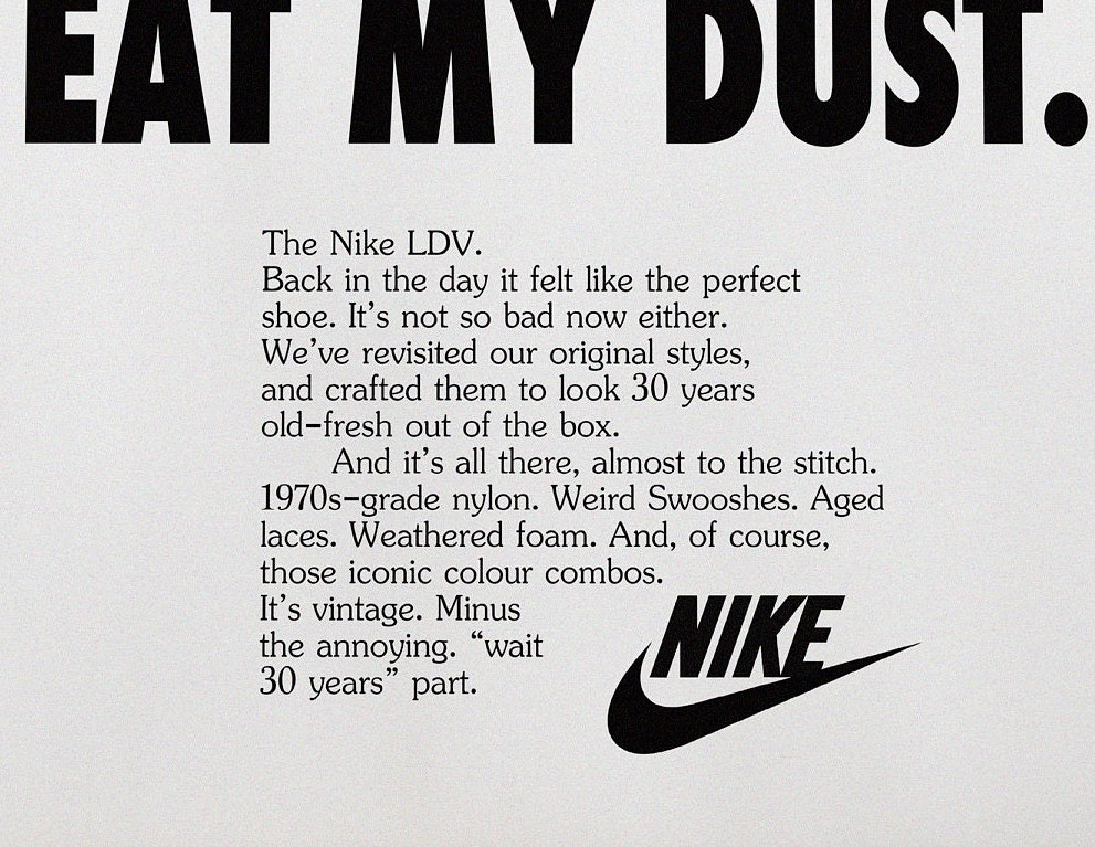 Nike Vintage Advertisement Nike Retro Sneakers Poster / - Etsy UK