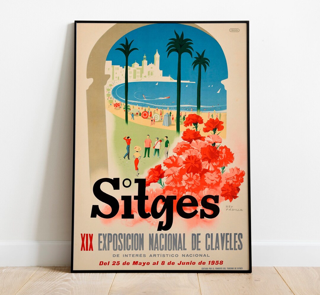 Spanish Vintage Poster/ SITGES Print / Spanish Poster Wall Art. Sitges ...