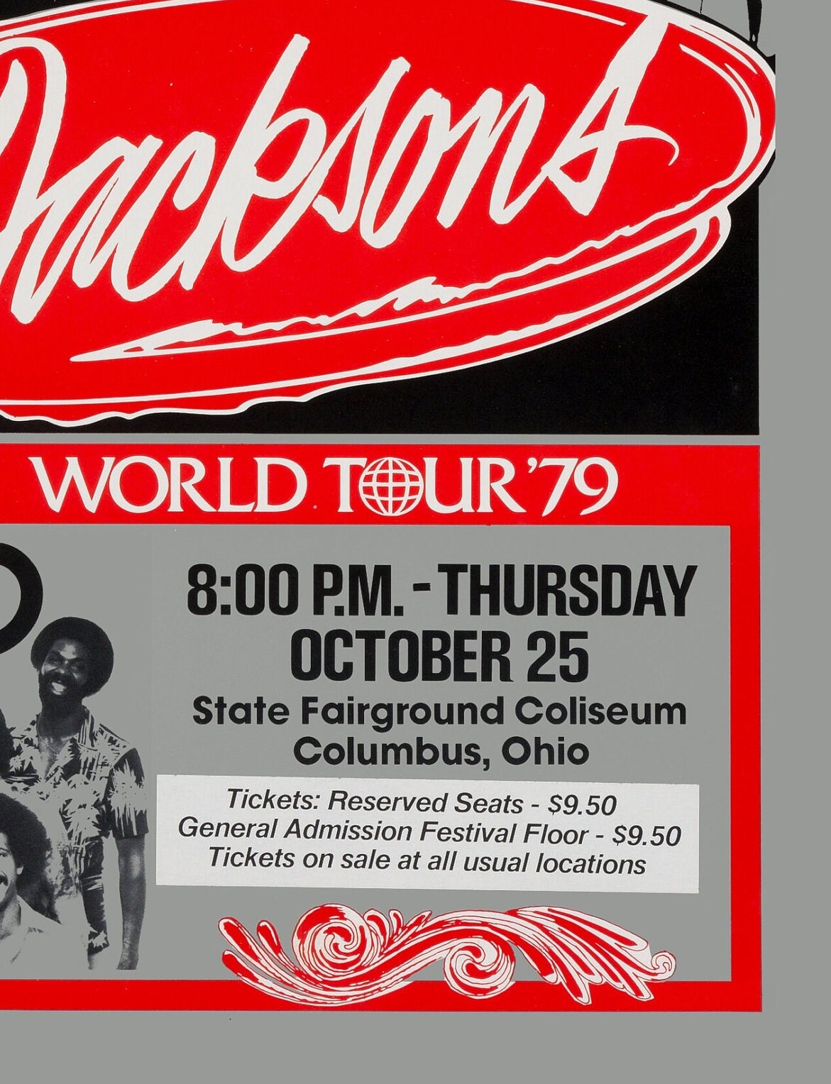 The Jackson Five Concert Vintage Poster, Michael Jackson Print, Pop ...