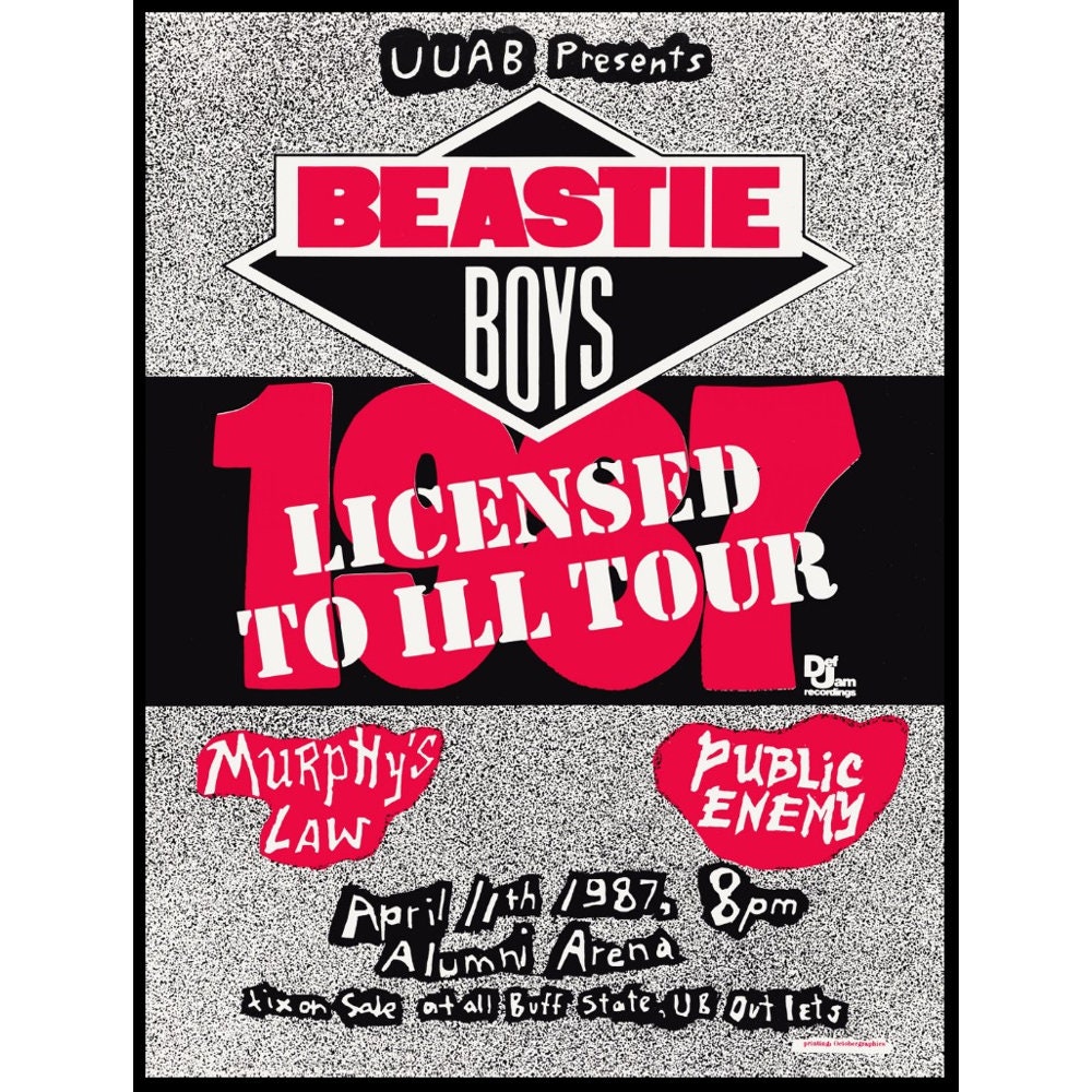 The Beastie Boys Poster, Hip Hop Poster, Beastie Boys Concert Poster ...