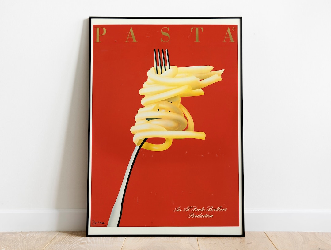 Pasta Vintage Poster/ Spaguetti Vintage Print / Pasta Poster /italian ...
