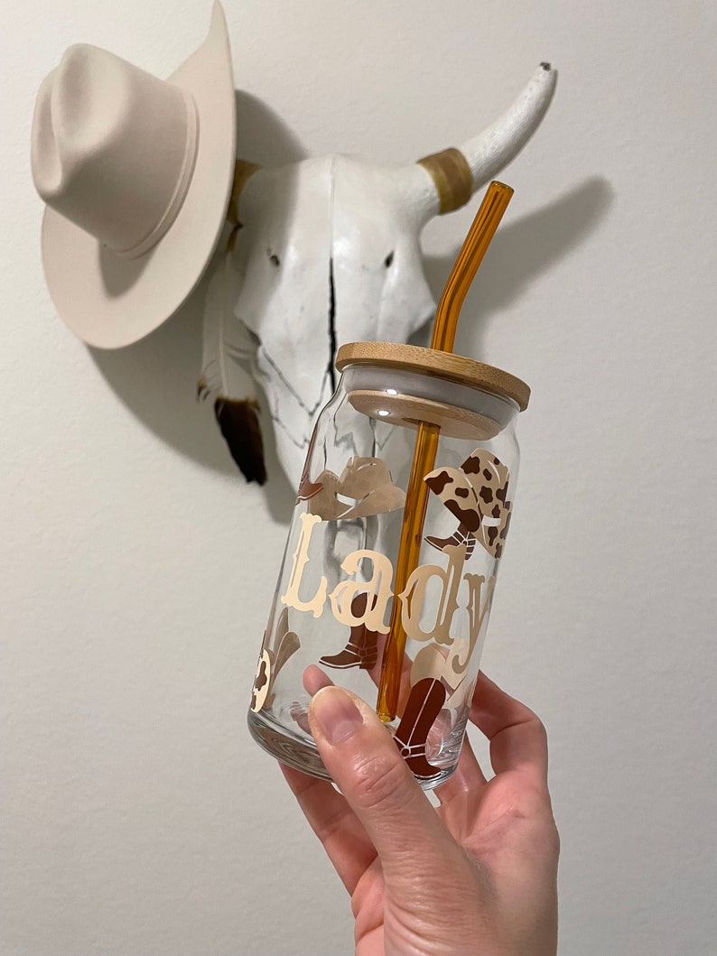 Cow Print Iced Coffee Cup Western Theme Gifts Bachelorette - Etsy