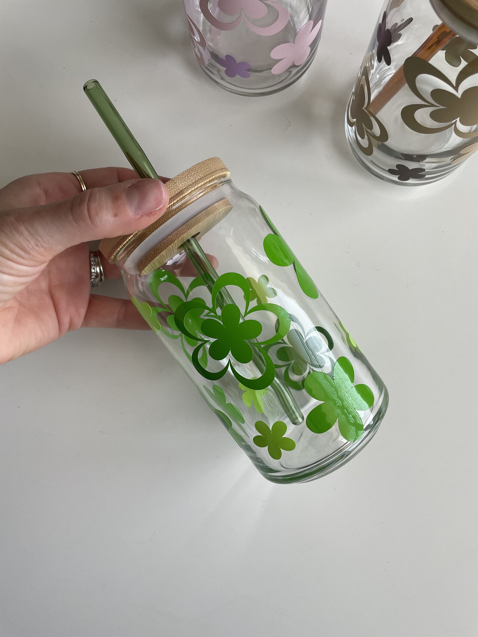 Retro Flower Glass Cup, 70s Flower Glass, Retro Flower Daisy Cup ...