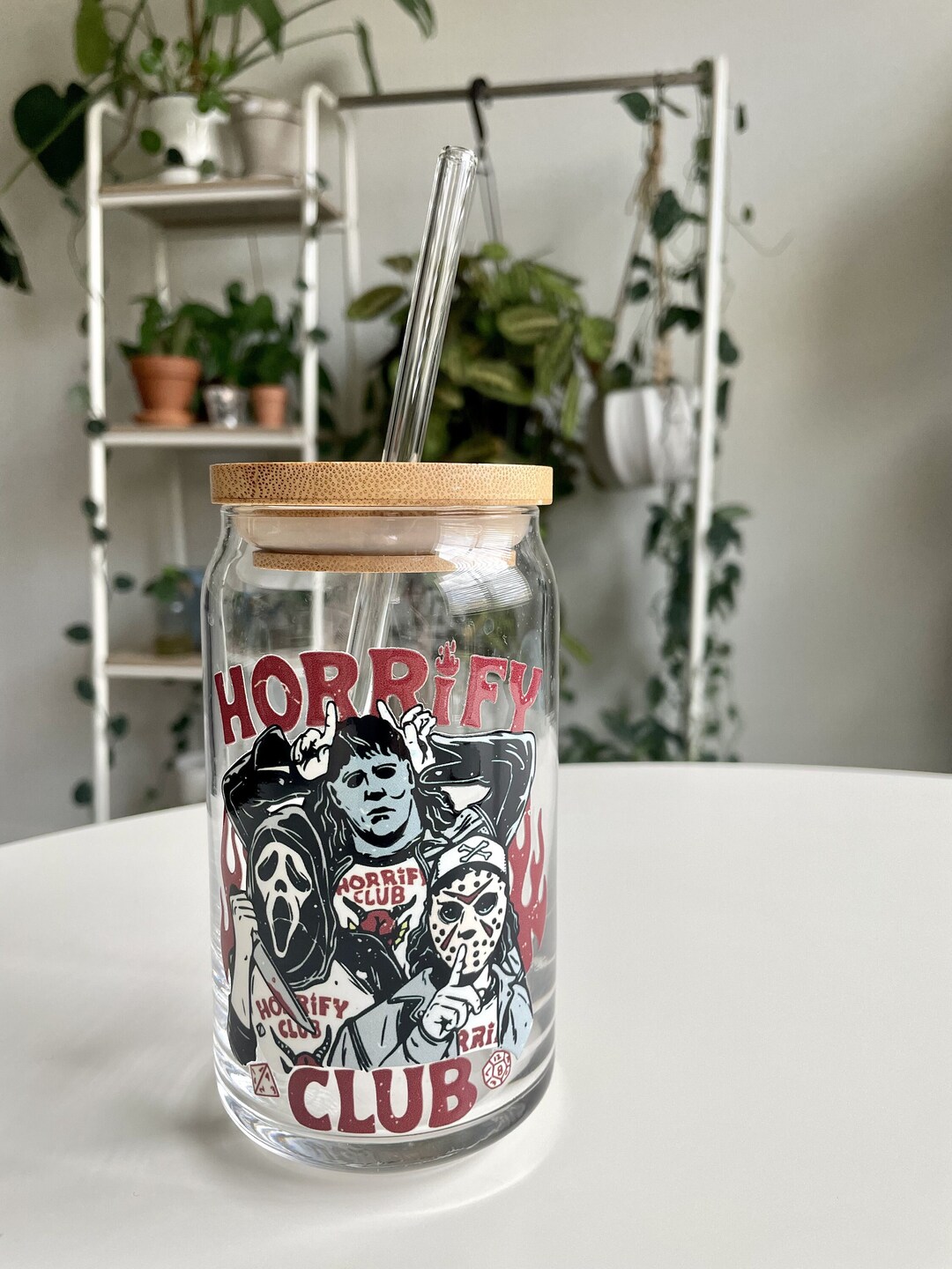 Halloween Lover Gift, Spooky Halloween Glass, Vintage Halloween Glass ...