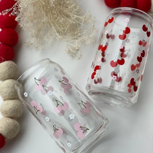 Cherry Glass Cup, Custom Color Cherry Soda Can Glass, Mini Cherry Cup ...