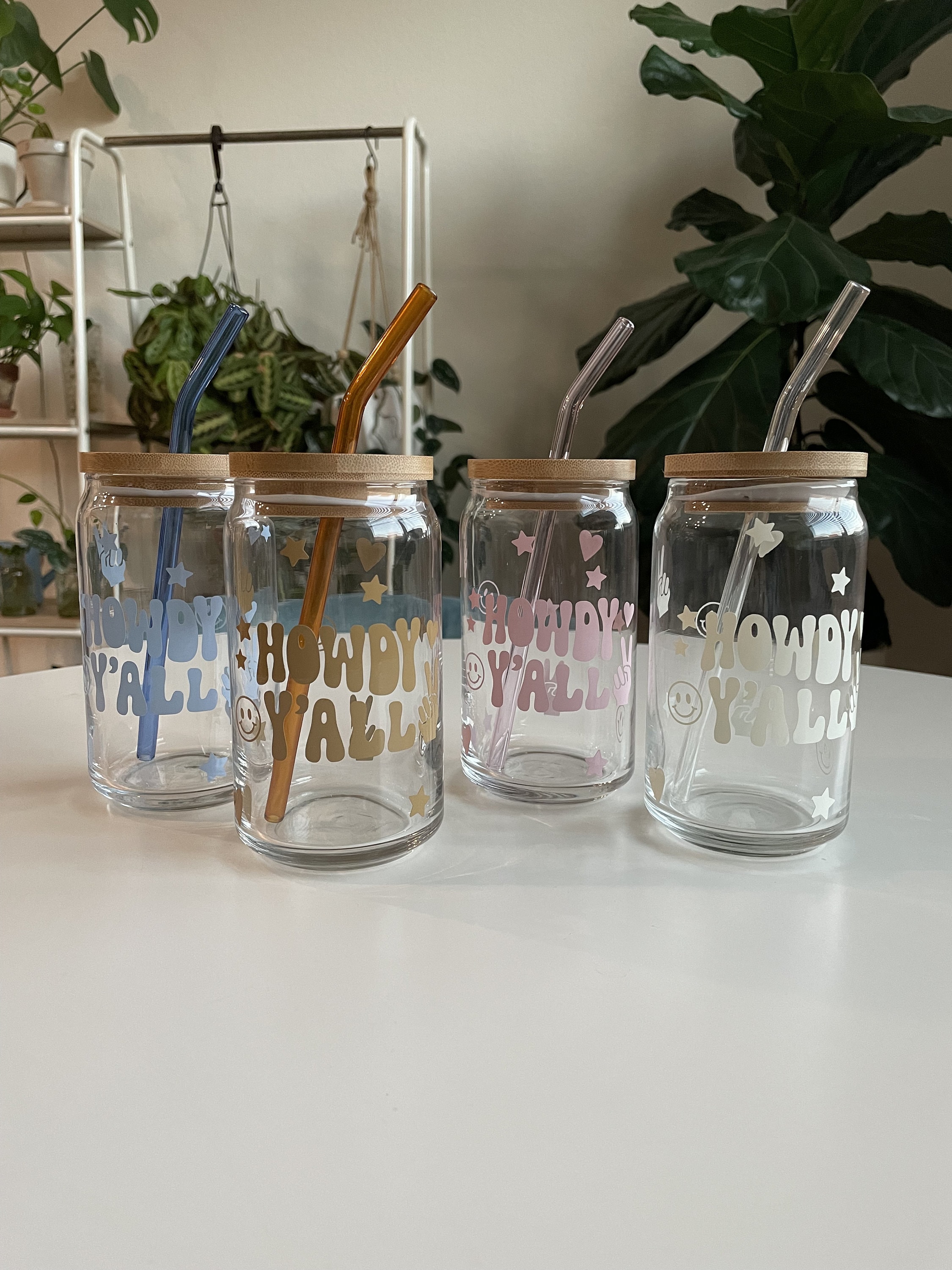 Howdy Ya'll Glass Cup, Howdy Cup, Iced Coffee Glass, Bachelorette Party ...