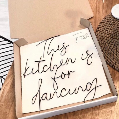 This Kitchen is for Dancing Wire Wall Sign Kitchen Wire - Etsy UK