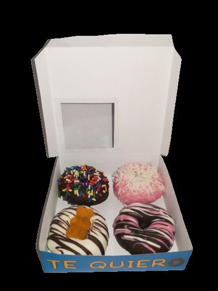 Mini Donut Box Template Donut Box - Etsy