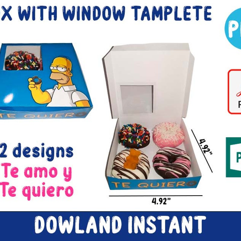 Donut Box - Etsy