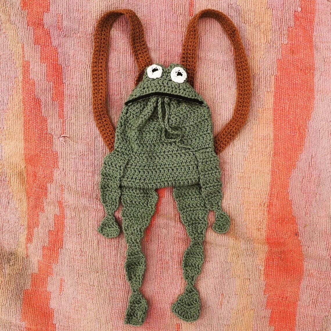 Frog Drawstring Bag: PDF PATTERN - Etsy New Zealand
