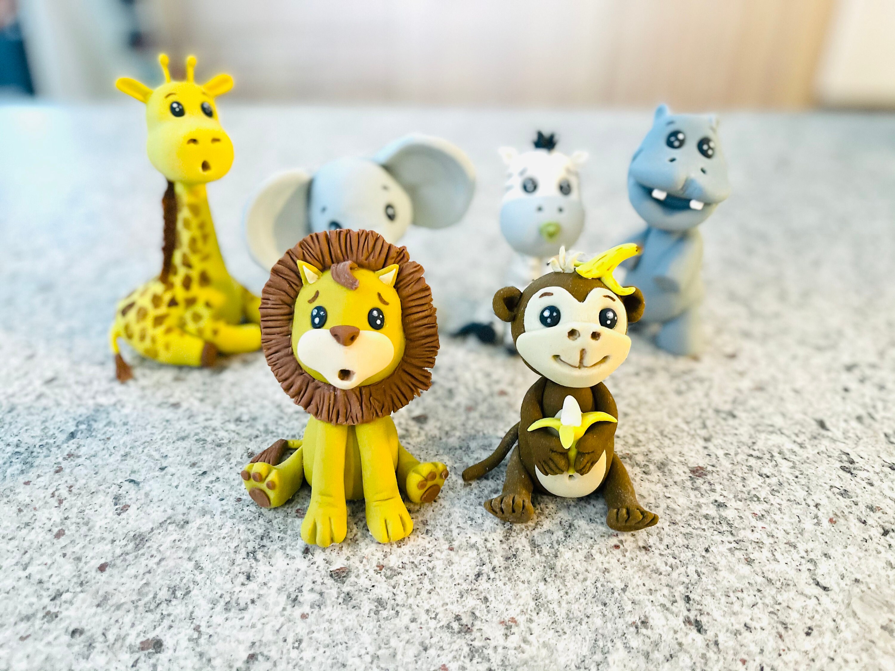 3d Safari Animals/ 3d Mickey Mouse/3d Pluto / 3d Fondant Cake Toppers ...