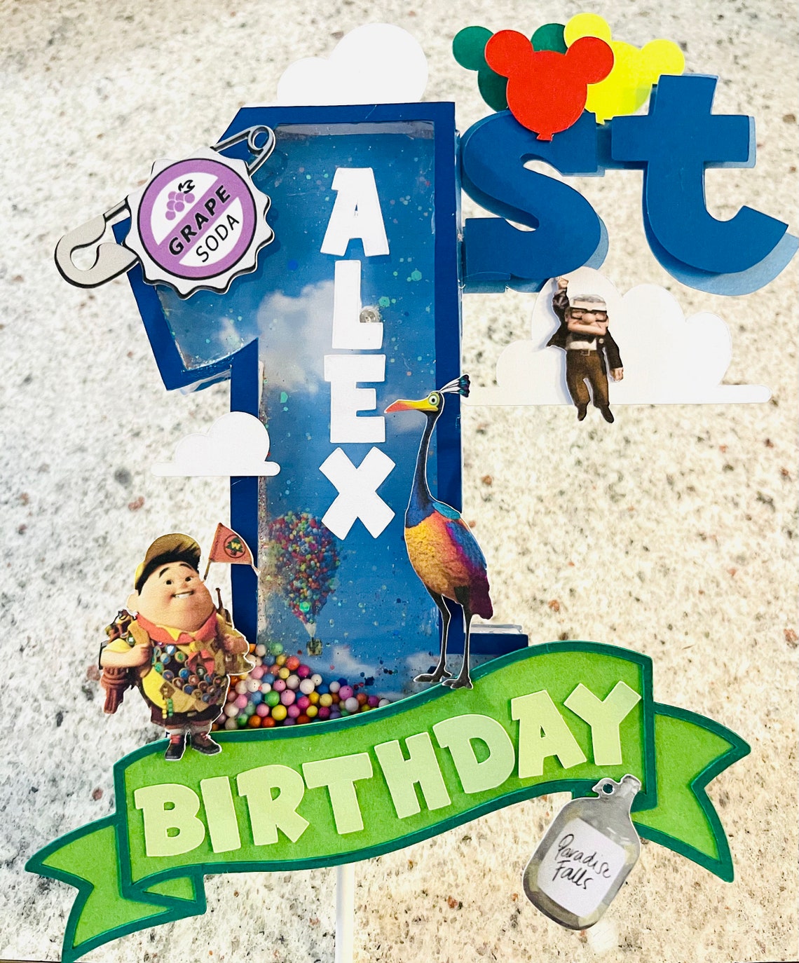 Pixar Up cake topper/ Pixar Up birthday/ Pixar Up cake/ | Etsy