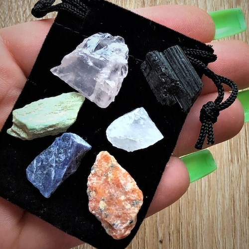 TINY Raw Crystal Set Powerful Crystal Set Genuine Crystals - Etsy
