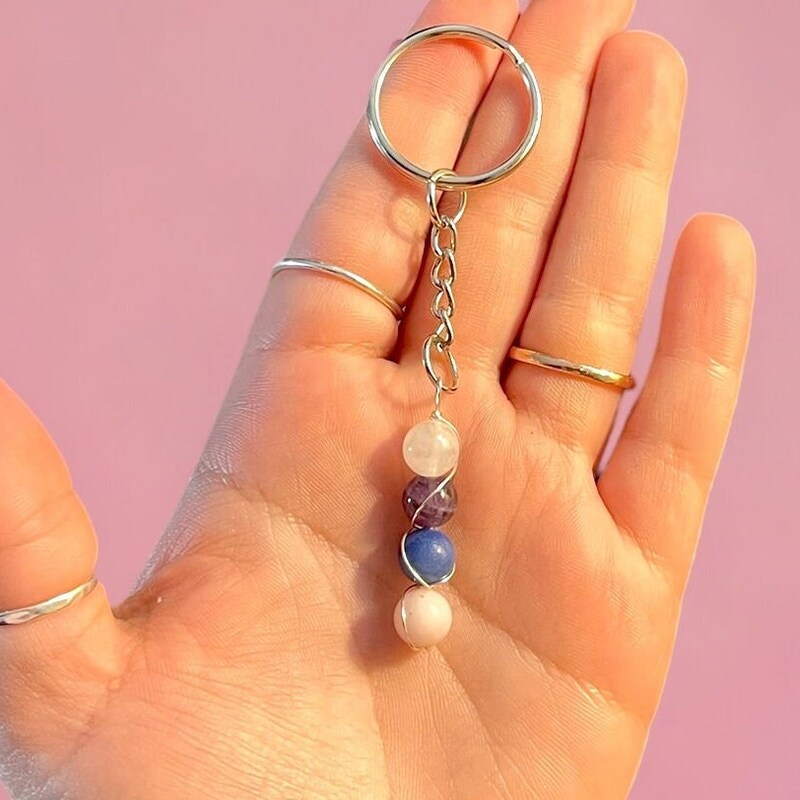 Crystal Keychain - Etsy
