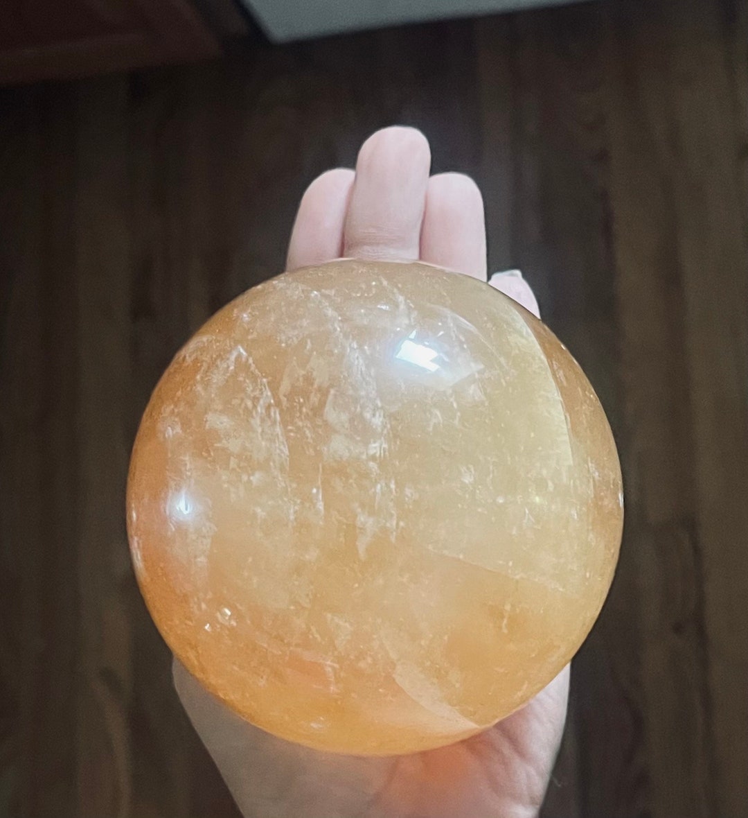 Honey Calcite Sphere, Huge Crystal Sphere, Healing Crystals, Gemstone, Polished Stone,yellow ...