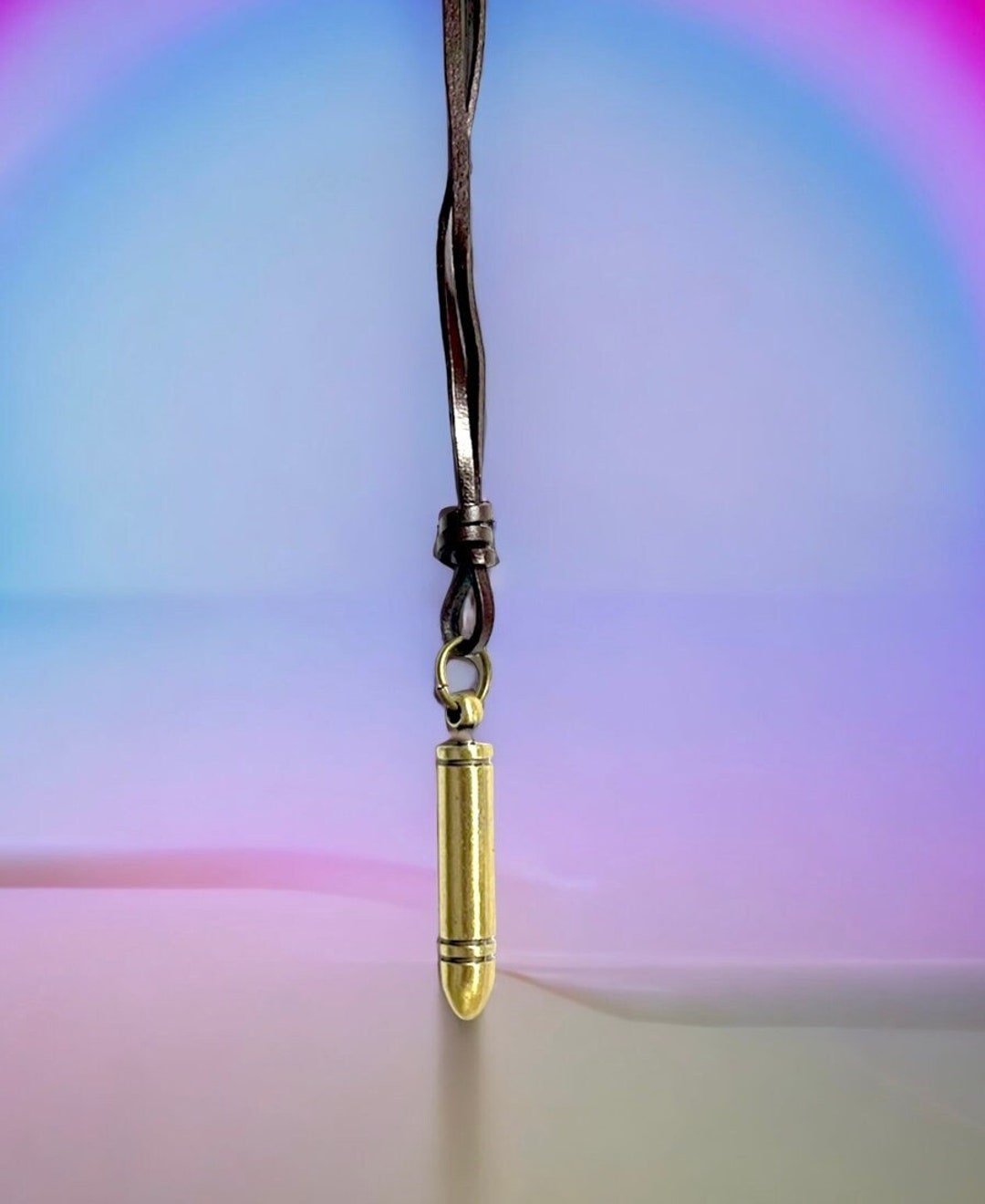 Bullet Necklace, Leather Bullet Necklace, Mens Jewelry, Gift for Him ...