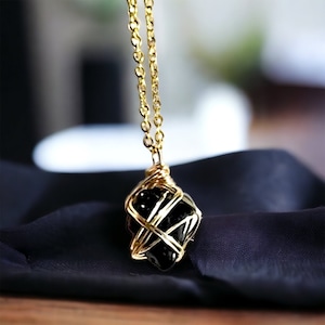Black Tourmaline Necklace, Protection Crystal Necklace, Protection From ...