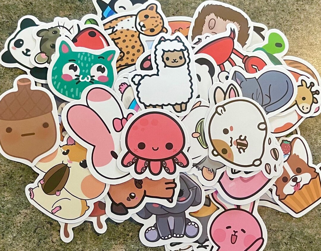 10 Stickers, Animal Stickers, Cute Stickers, Stuffed Animal Stickers ...