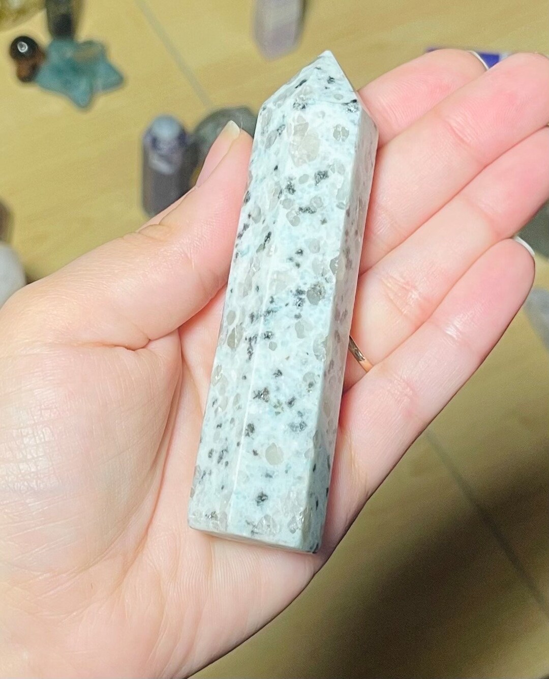 Kiwi Jasper Tower, Exact Crystal Tower, Sesame Jasper Tower, Healing ...