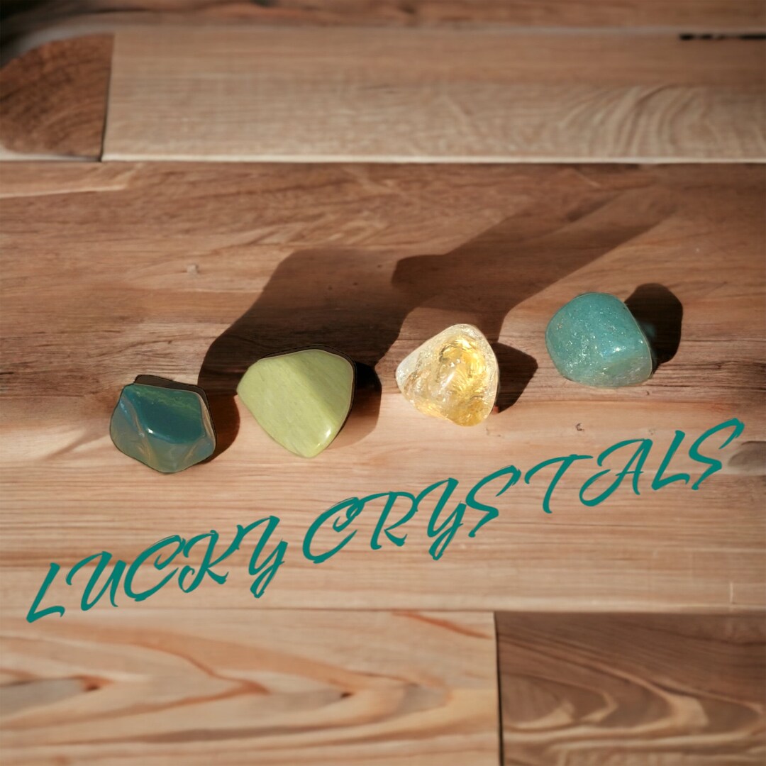 Lucky Crystal Set, Tumbled Gemstone Set, Crystals for Luck, Crystals ...