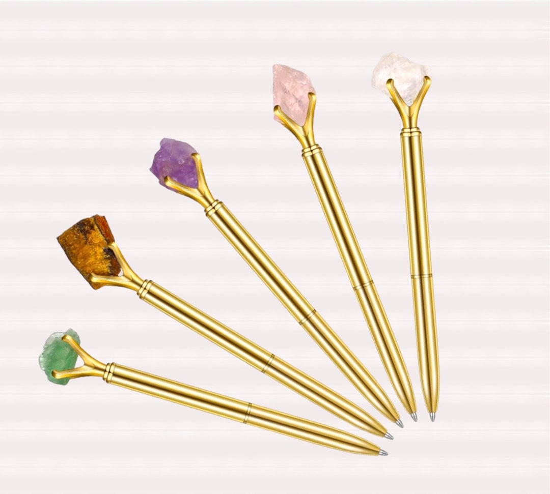Manifestation Crystal Pen, Raw Crystal Pen, Gift for Crystal Lover ...