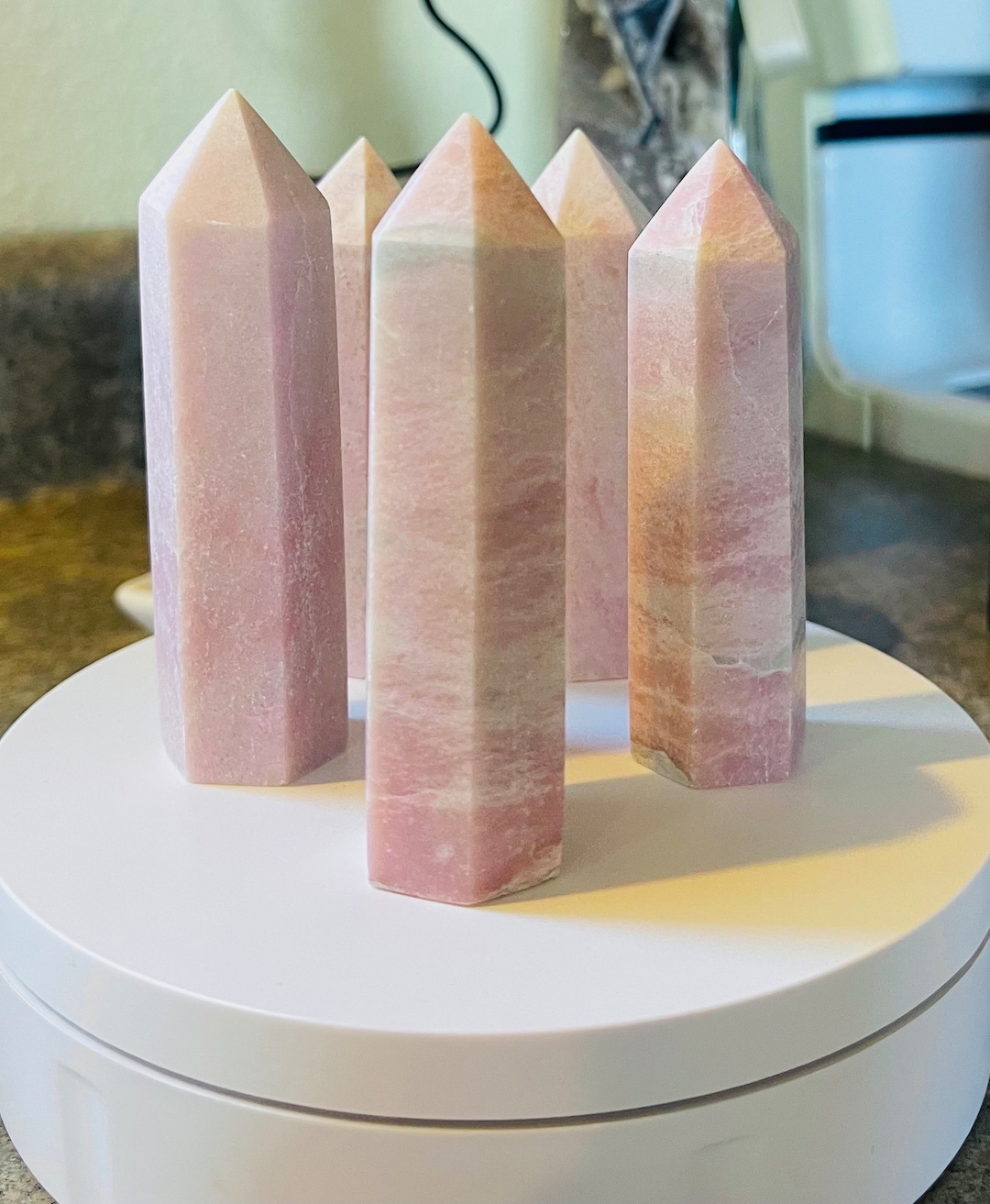 Pink Opal Tower, Opal Obelisk, Tower, Point, Wand, Generator, Healing ...