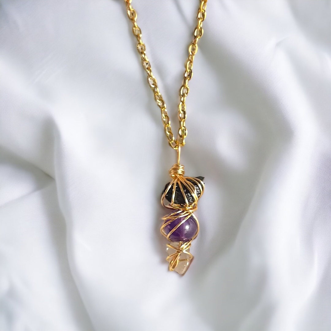 Better Sleep, Insomnia Healing Crystal Necklace, Balancing Crystal ...