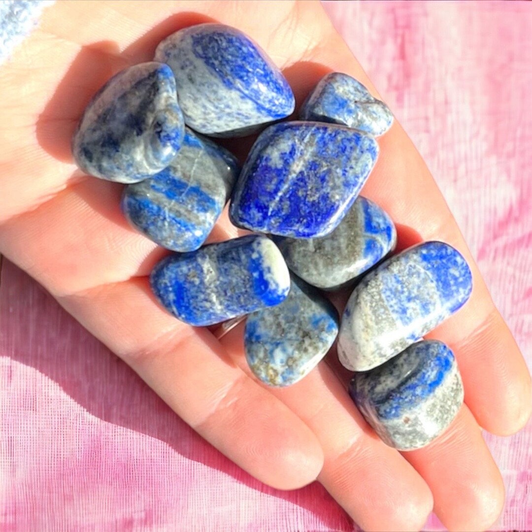 Tumbled Lapis Lazuli, 1 Tumbled Gemstone, Half-inch Lapis Lazuli ...