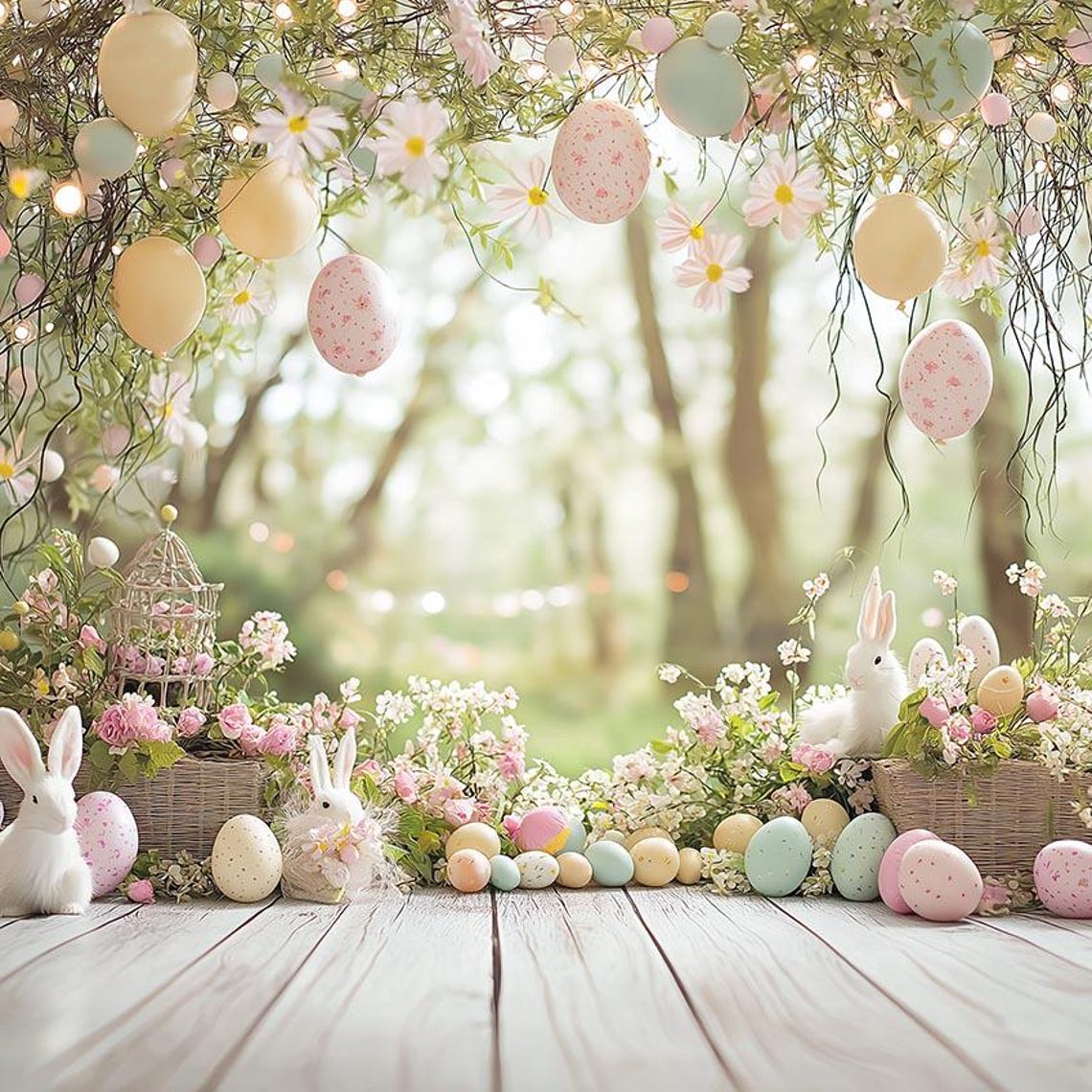 Magical Easter Digital Photography Backdrop - Etsy