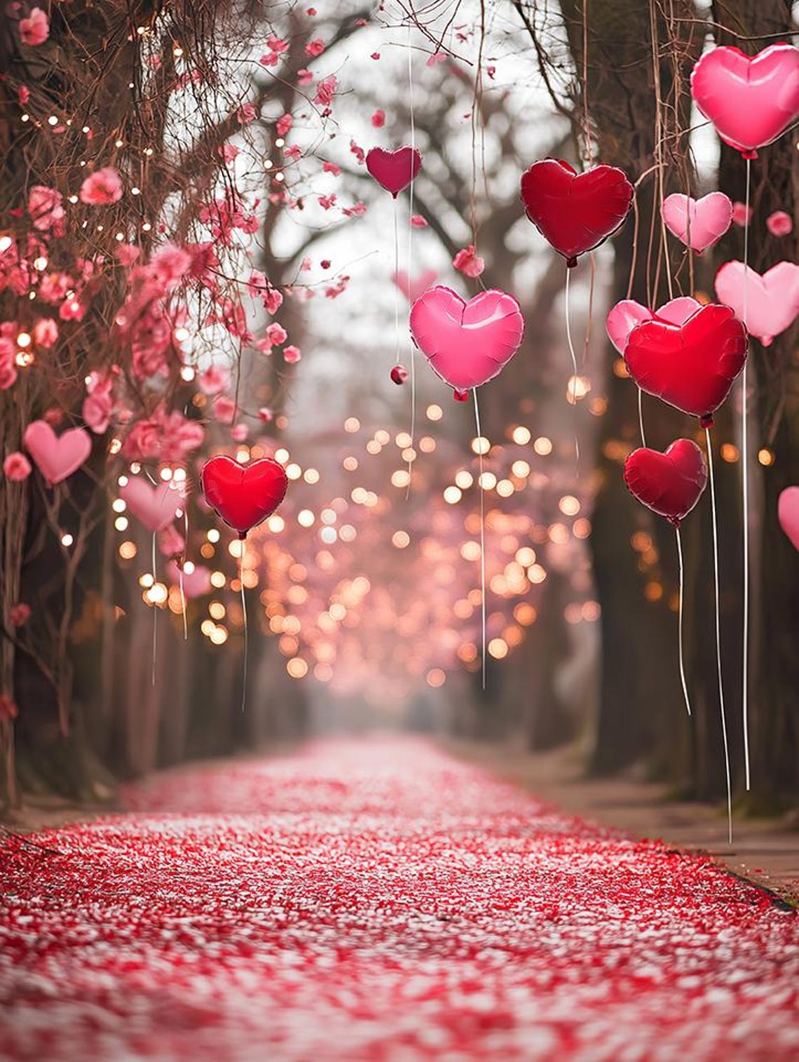 Gentle Pink Valentines Day Digital Background - Etsy