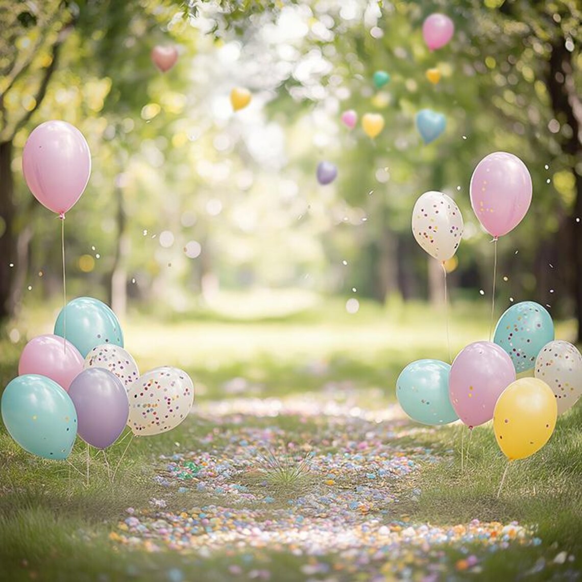 Festive Spring Birthday Background - Etsy