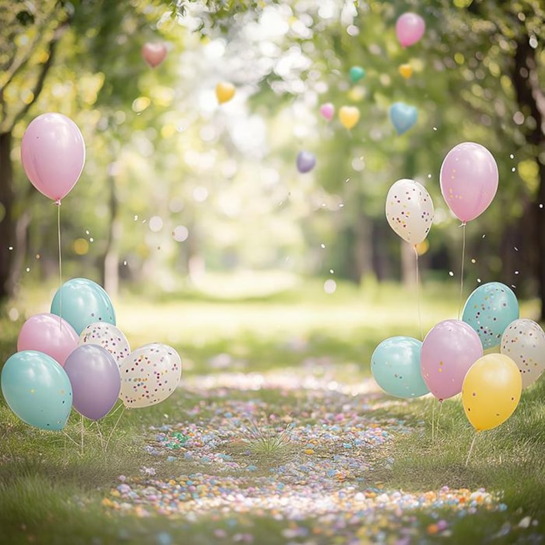 Festive Spring Birthday Background - Etsy