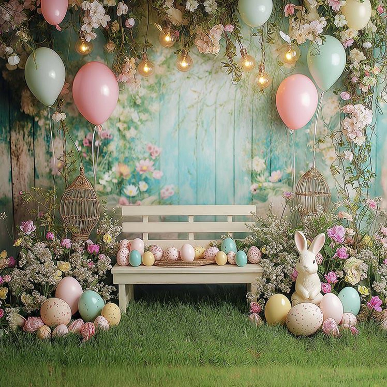 Easter Pastel Digital Backdrop – Springtime - Etsy
