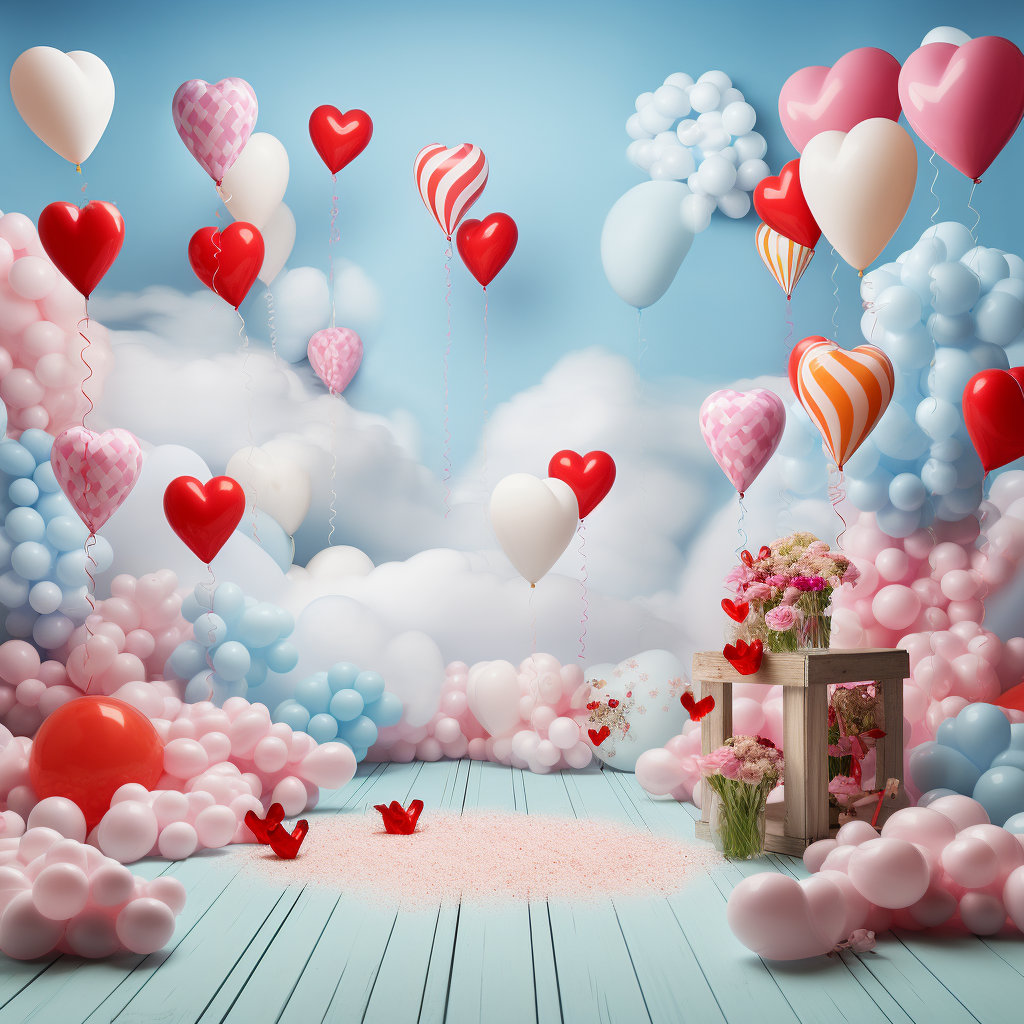 Valentines Day Digital Backdrop for Boys and Girls - Etsy
