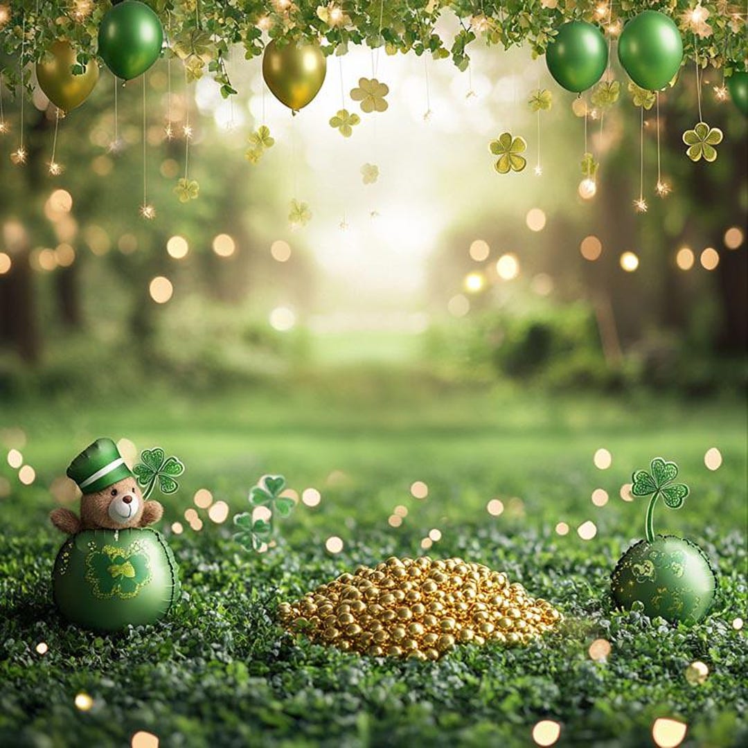 St. Patrick’s Day Digital Backdrop Golden Glade - Etsy