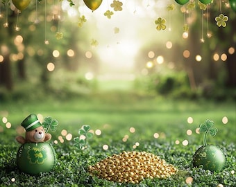 St. Patrick’s Day Digital Backdrop - Etsy