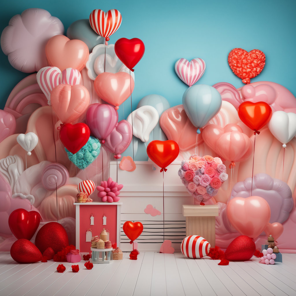 Valentines Day Digital Backdrop for Kids - Etsy