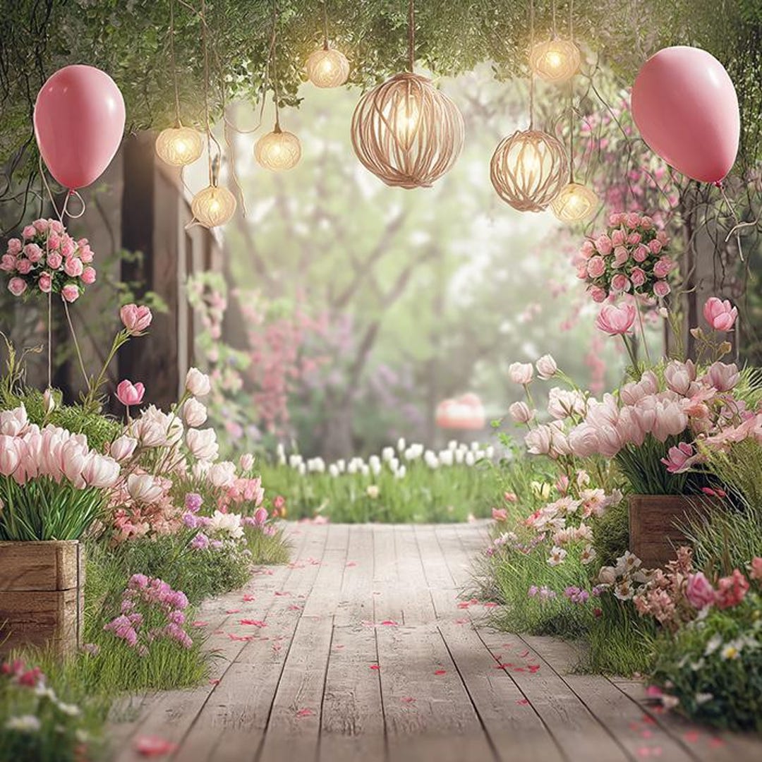 Pink Spring Digital Background - Etsy
